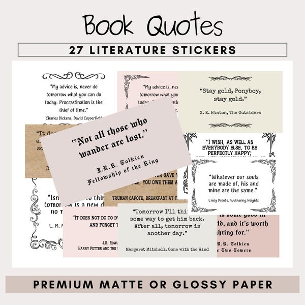 Quote Stickers - Etsy