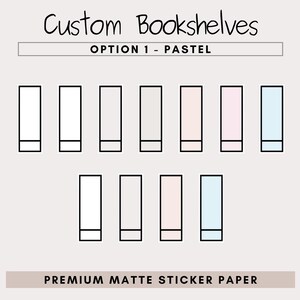 Custom Bookshelf Stickers Build Your Own Bookshelf Reading Journal Book ...