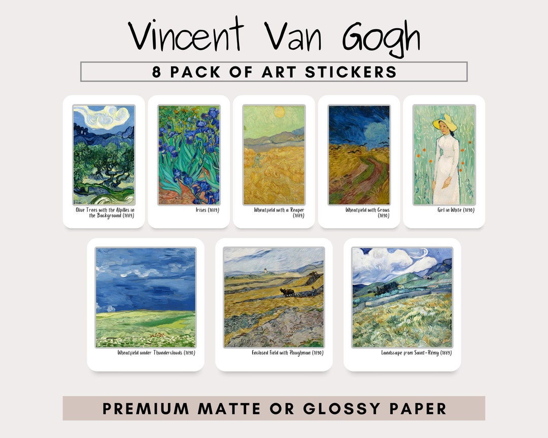 Pegatinas de Vincent Van Gogh Paquete de 8 unidades aleatorias - Etsy ...