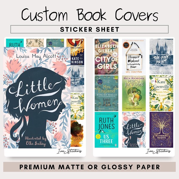 Custom Mini Book Stickers - Etsy UK
