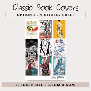 Classic Book Covers Sticker Sheet Book Stickers - Etsy