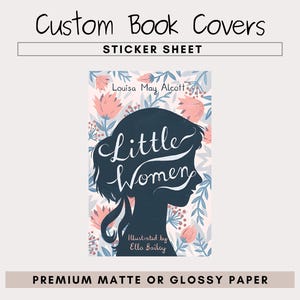 Custom Book Covers Sticker Sheet - Etsy