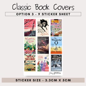 Classic Book Covers Sticker Sheet Book Stickers - Etsy