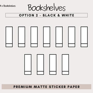 Bookshelf Stickers Build a Bookshelf Sticker Sheet Reading Journal Book ...