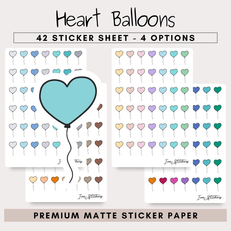 Balloon Stickers - Etsy