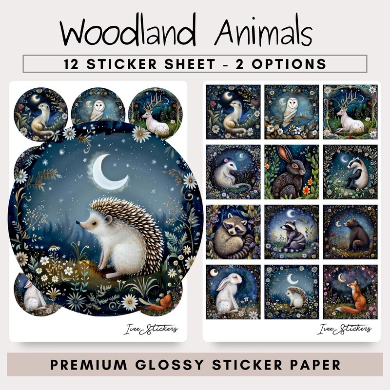 Animal Stickers - Etsy