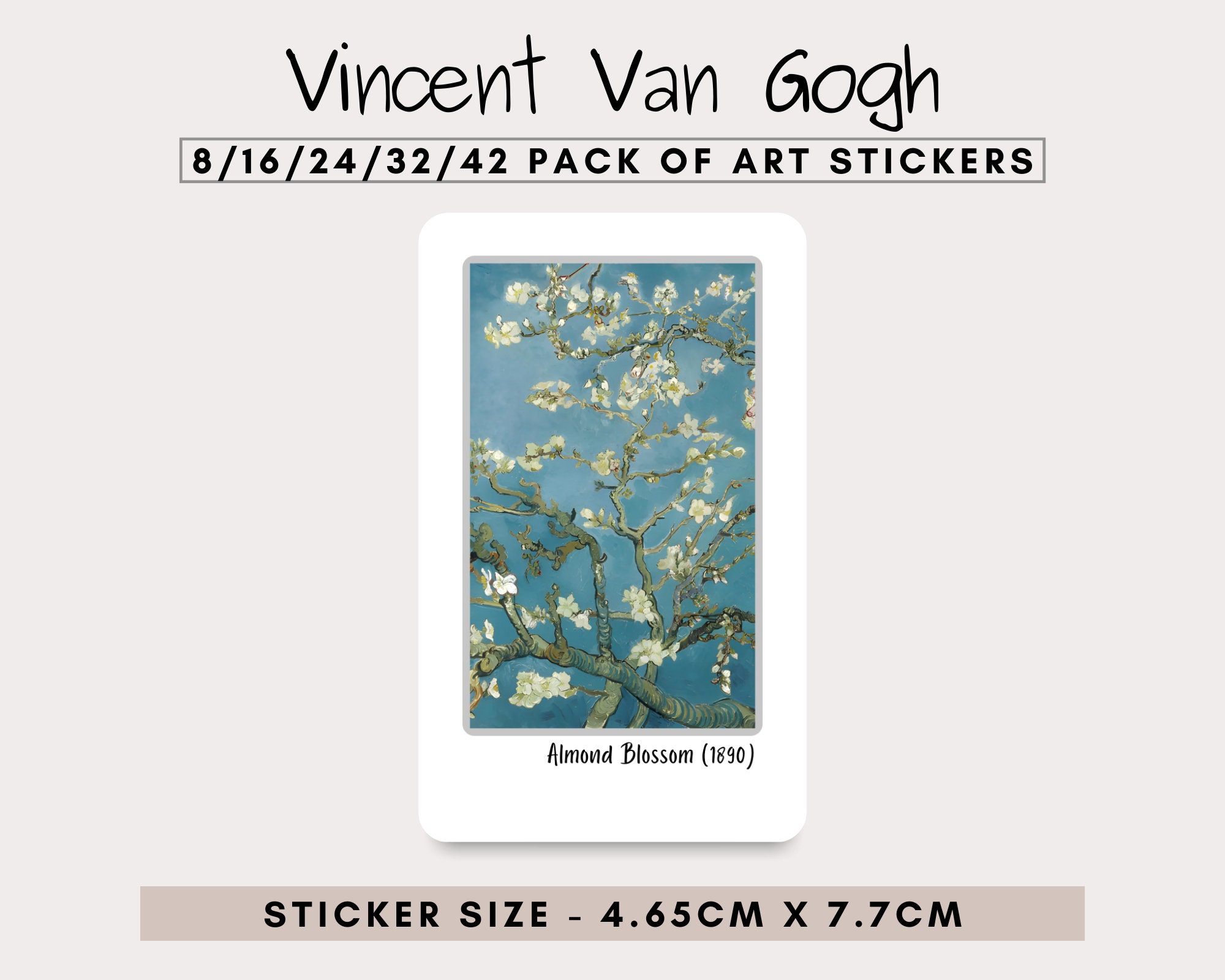 Vincent Van Gogh Stickers Fine Art Stickers for Planners, Journals ...