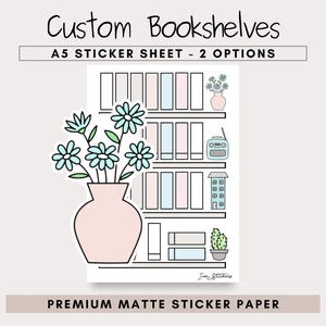 Custom Bookshelf Stickers Build Your Own Bookshelf Reading Journal Book ...