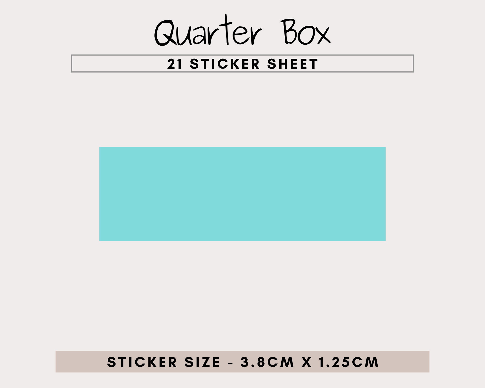 Quarter Box Sticker Sheet Functional Quarter Box Stickers for Planners ...