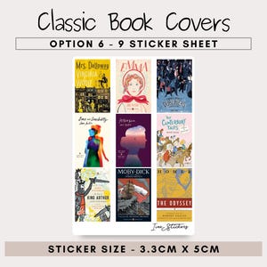 Classic Book Covers Sticker Sheet Book Stickers - Etsy