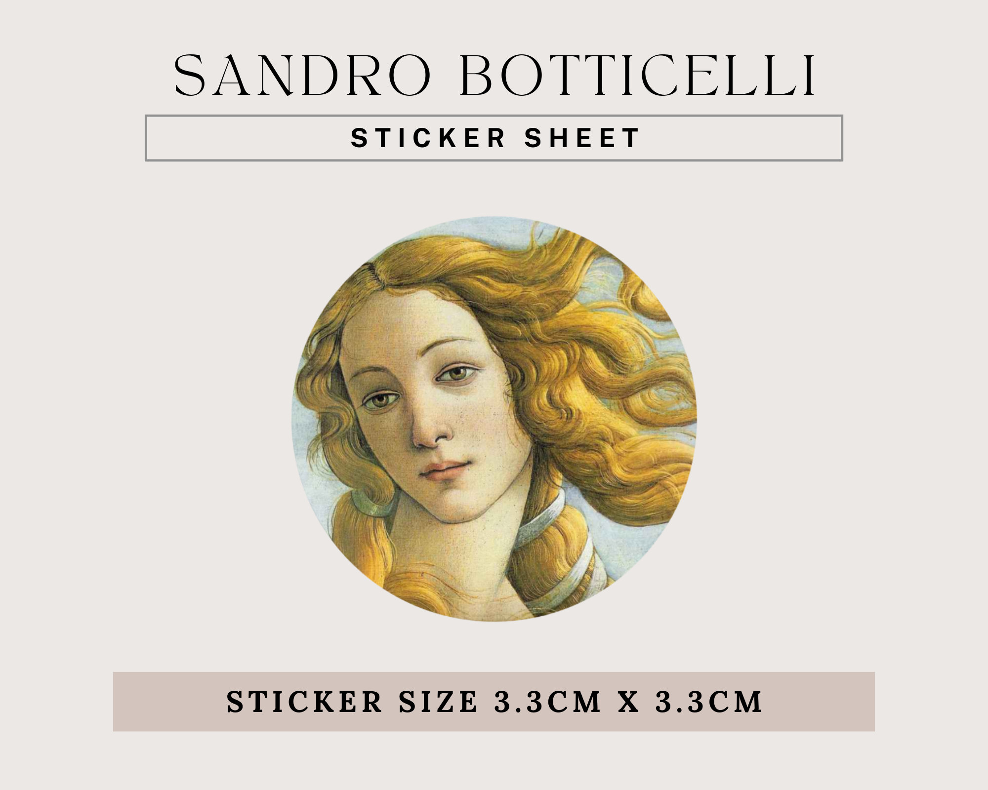 Sandro Botticelli Sticker Sheet Renaissance Art Stickers for Planners ...