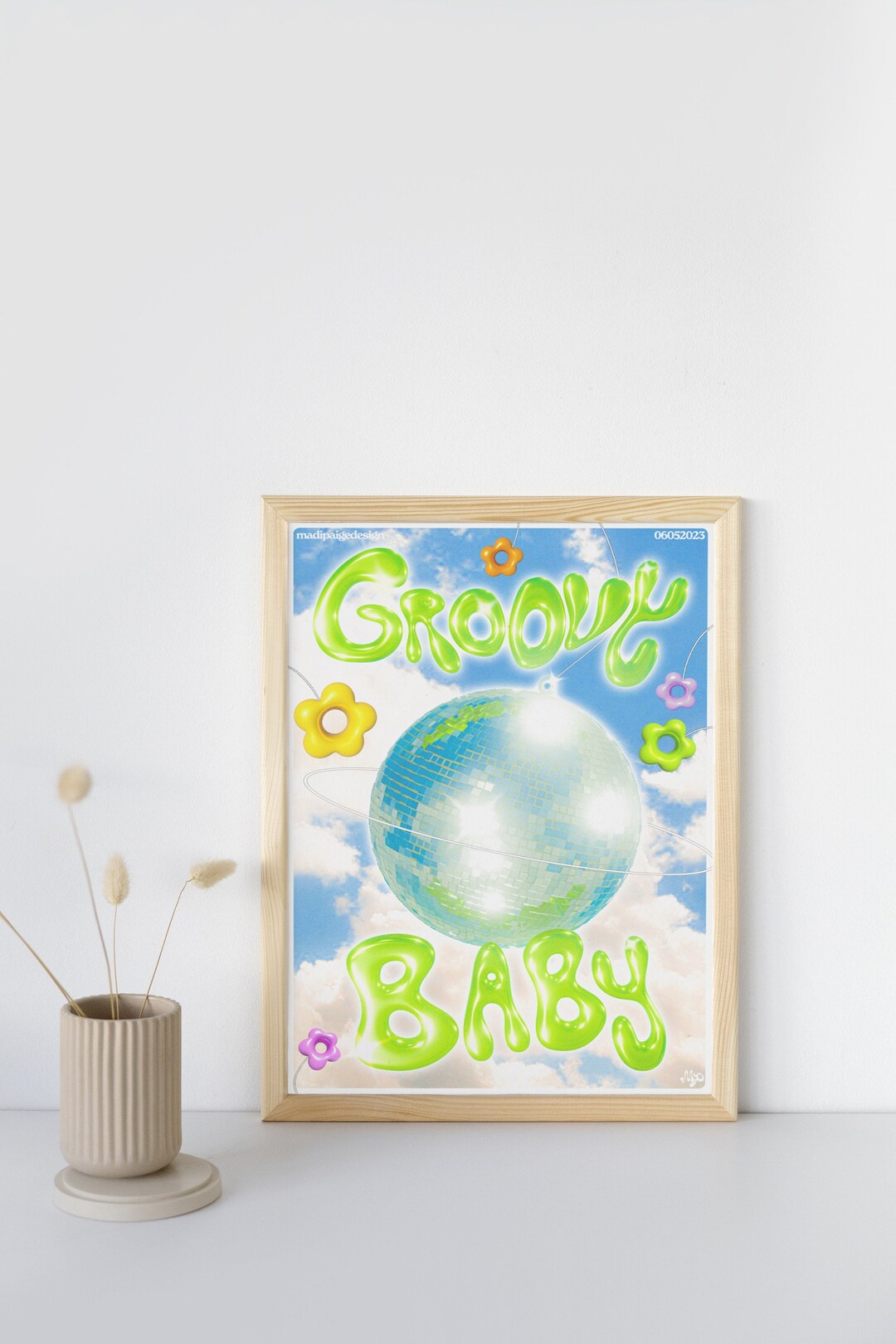 Groovy Baby Poster: DIGITAL PRINT 3D Art Print, Wall Decor, 3D ...
