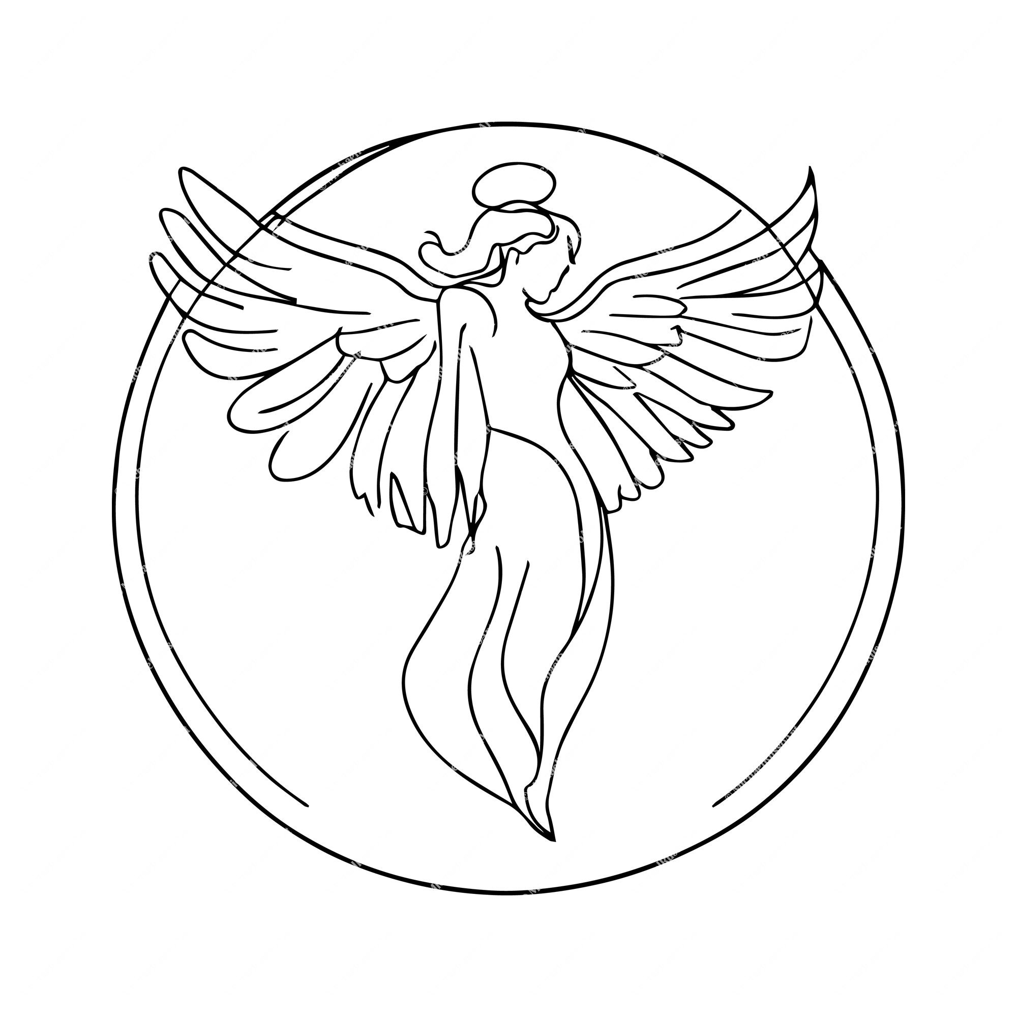 10 ANGEL DESIGNS - Digital Download - for Engraving, Printing and More ...