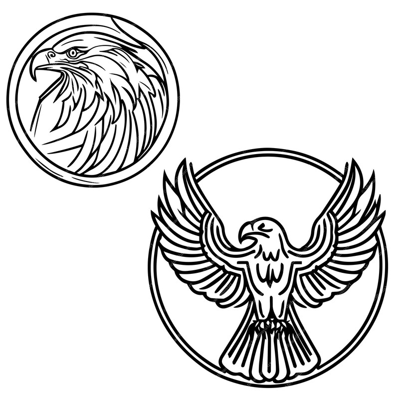 10 EAGLE DESIGNS - Digital Download - for Engraving, Printing and More ...