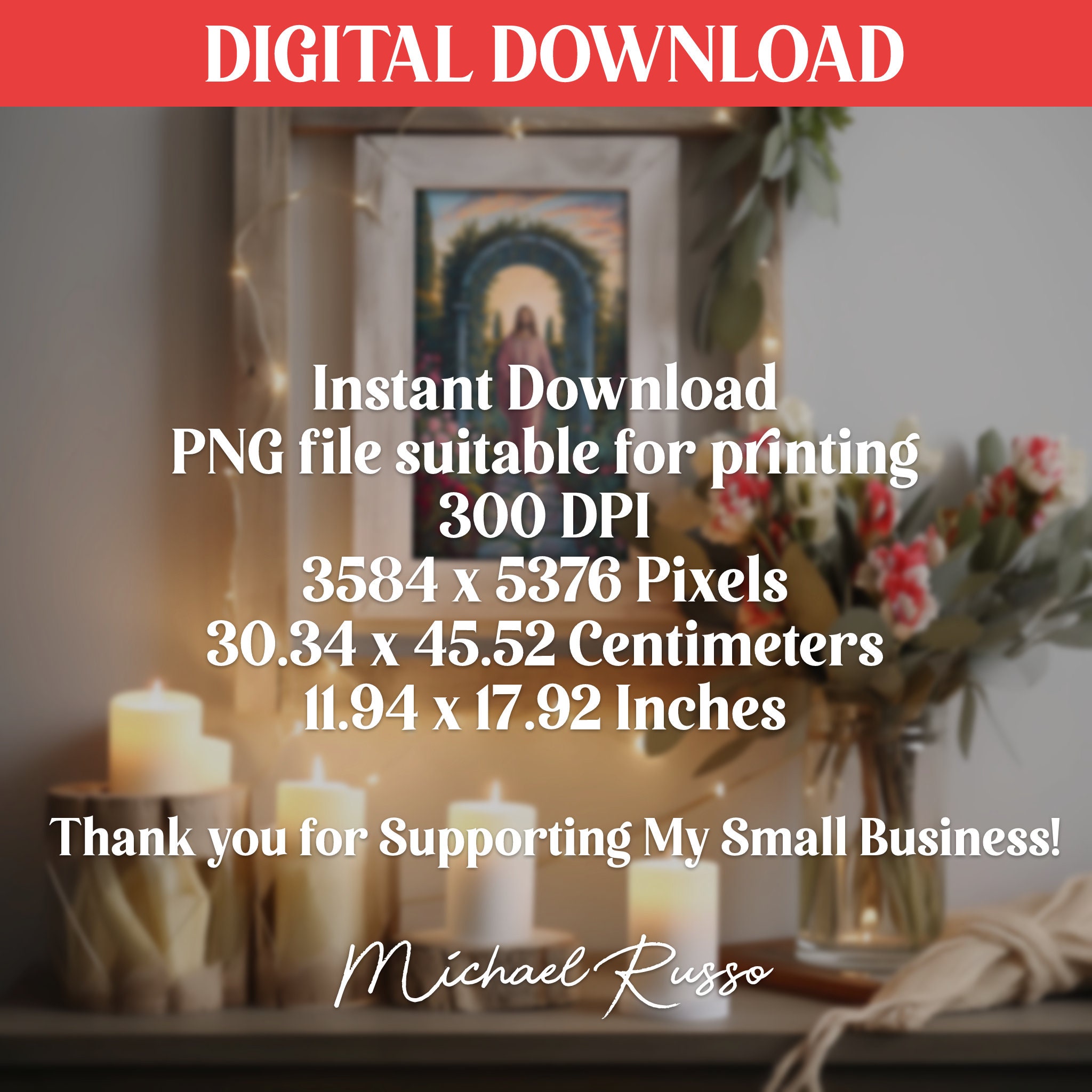 Jesus Roses Digital Oil Painting | Jesus Art, Printable Wall Decor ...