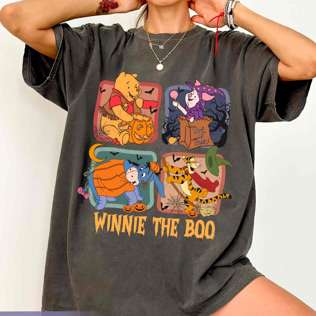 Retro Winnie the Boo Disney Halloween Shirt, Pooh Eeyore Piglet Tigger ...