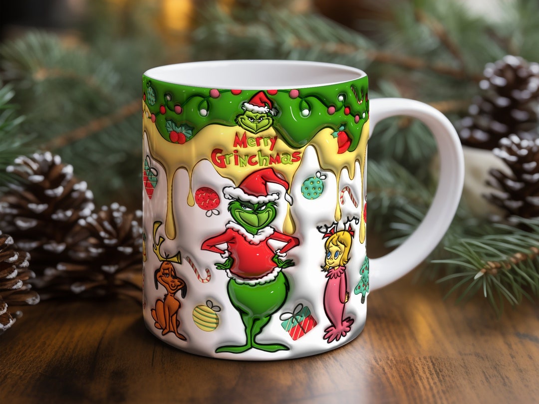 Merry Grinchmas Grinch Christmas Sublimation Mug Design - Etsy Australia