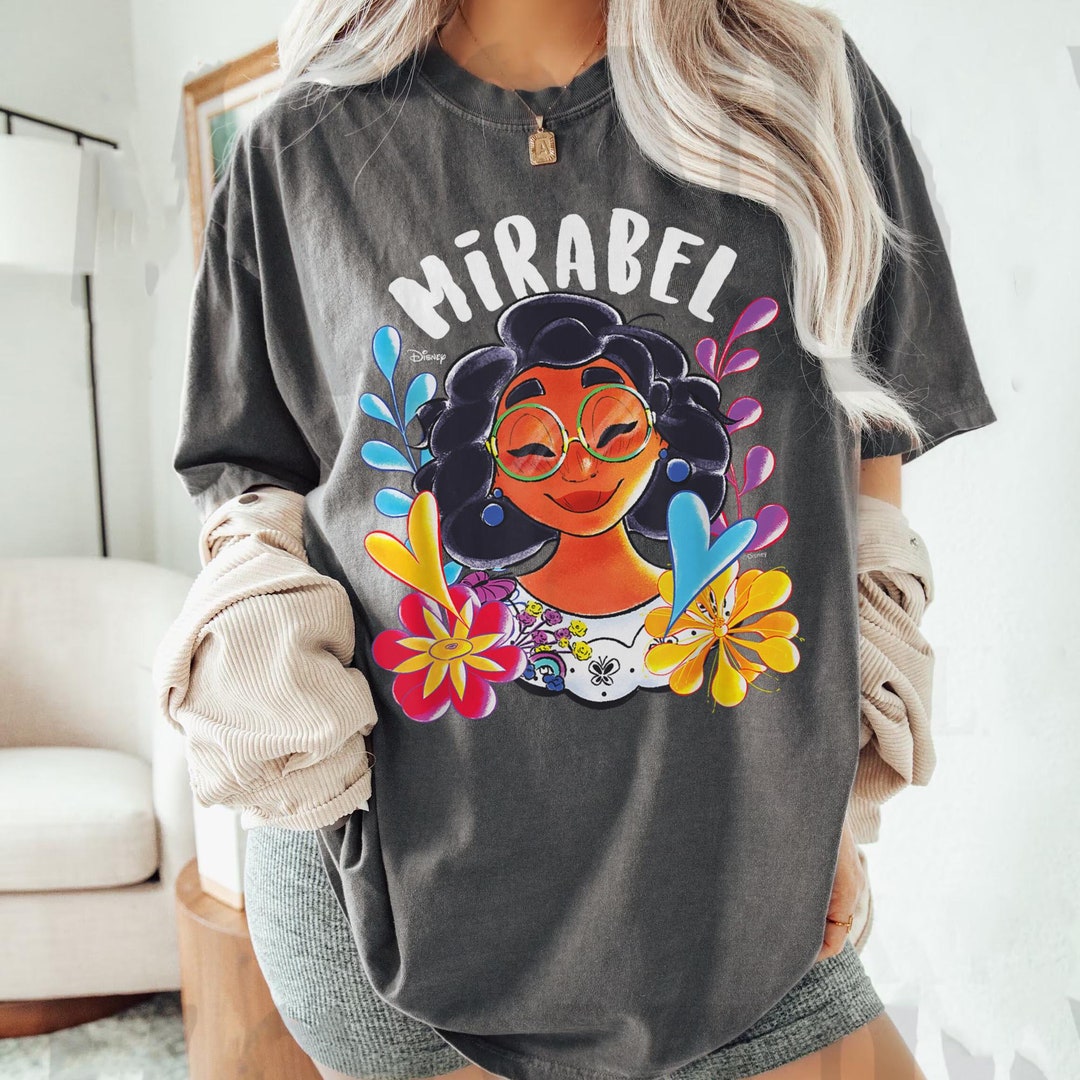 Mirabel Madrigal Portrait Floral Watercolor Comfort Colors Shirt ...