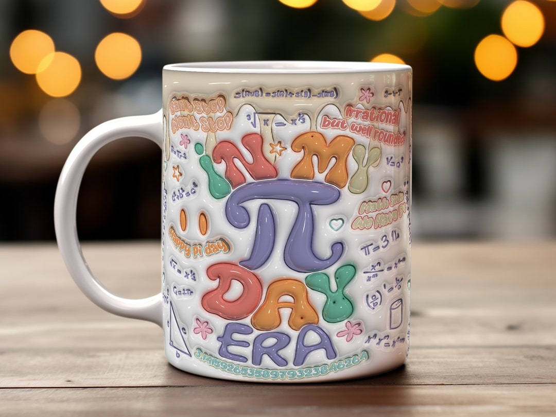 Playful Math Symbols Digital Mug Wrap Design, Colorful PNG Download for ...