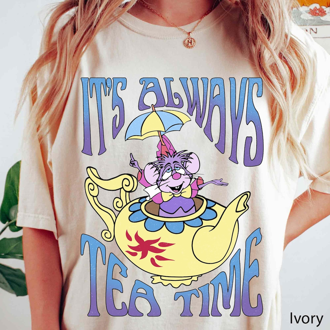 Vintage 70s the Dormouse "it's Always Tea Time" T-shirt, Alice in ...