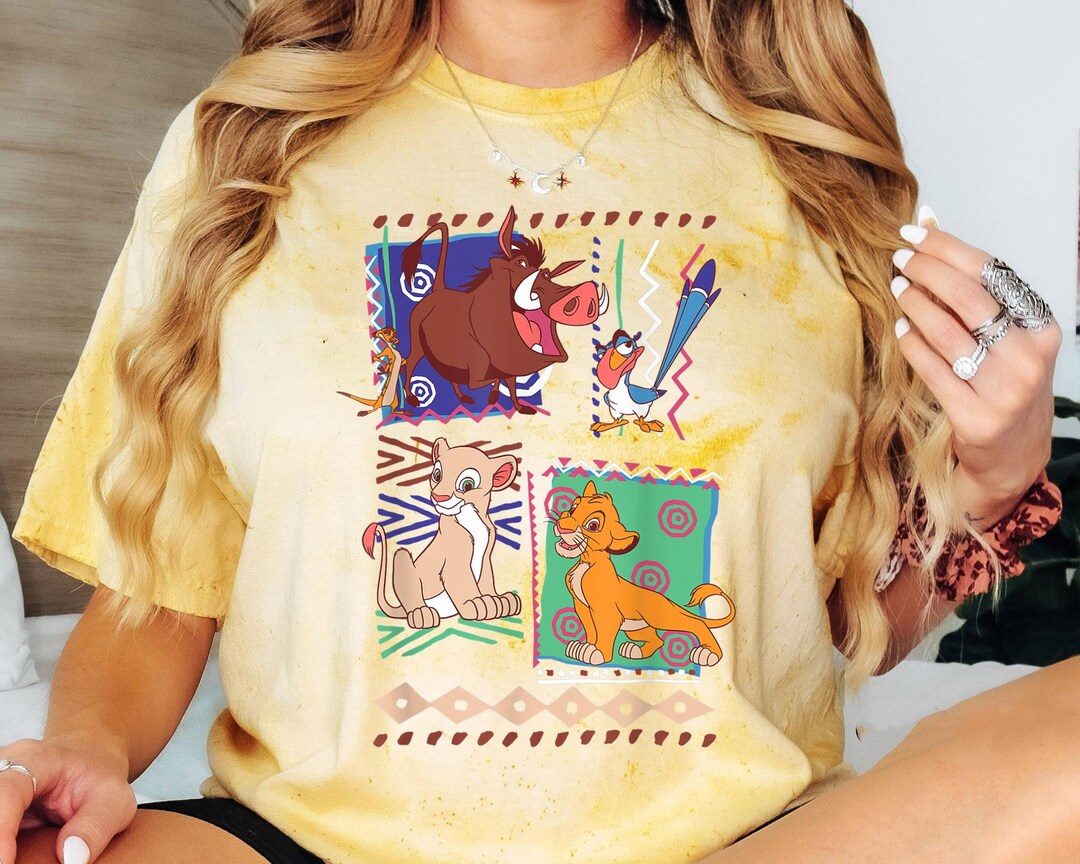 Retro 90s Simba Timon Pumbaa Graphic Comfort Color Blast T-shirt, the ...