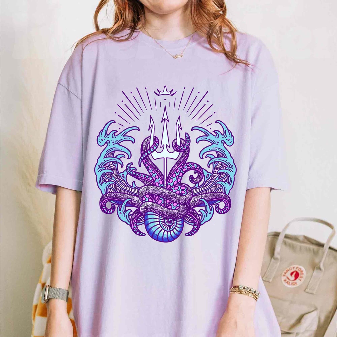 Vintage Ursula Sea Witch Symbol With Trident Comfort Colors Shirt, the ...