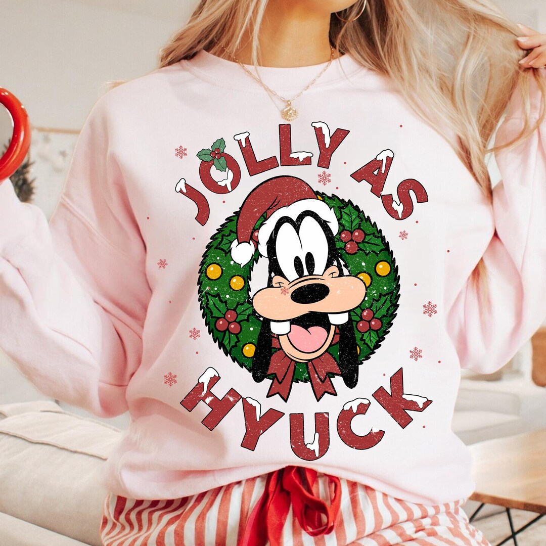 Disney Goofy Jolly as Hyuck Christmas Shirt, Funny Santa Goofy Holiday ...