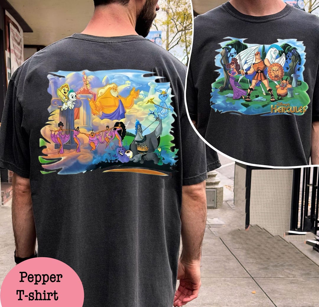 Two Sided Disney Hercules Characters T-shirt, 90s Hercules Megara Hades ...