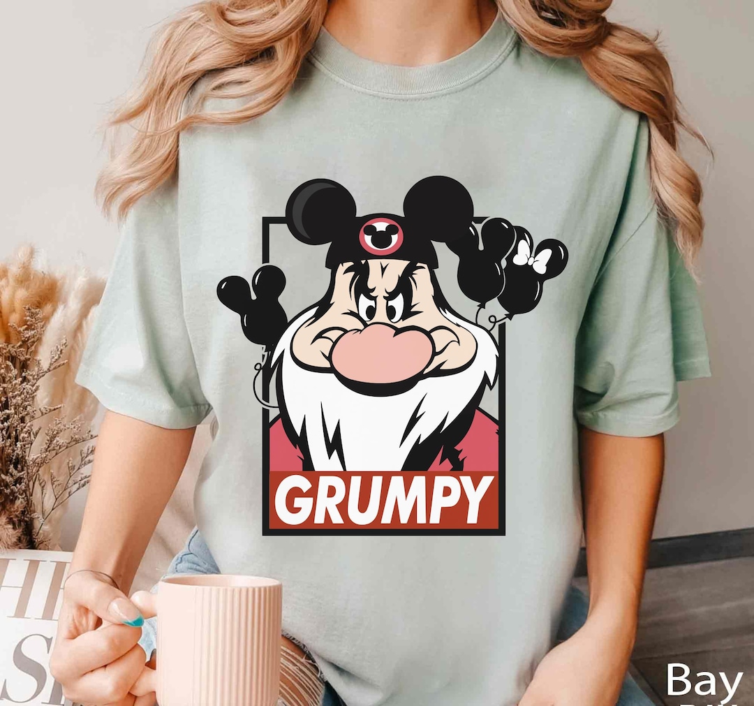 Disney Grumpy Dwarf Mouse Ears T-shirt, Snow White and the Seven Dwarfs ...