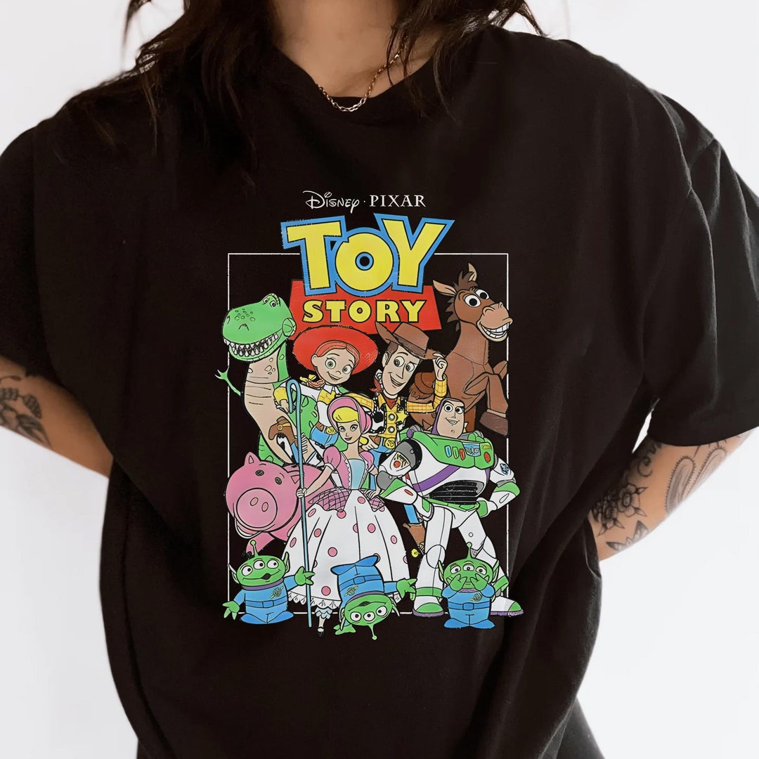 Vintage Toy Story Characters Group Comfort Colors Shirt, Buzz Lightyear ...