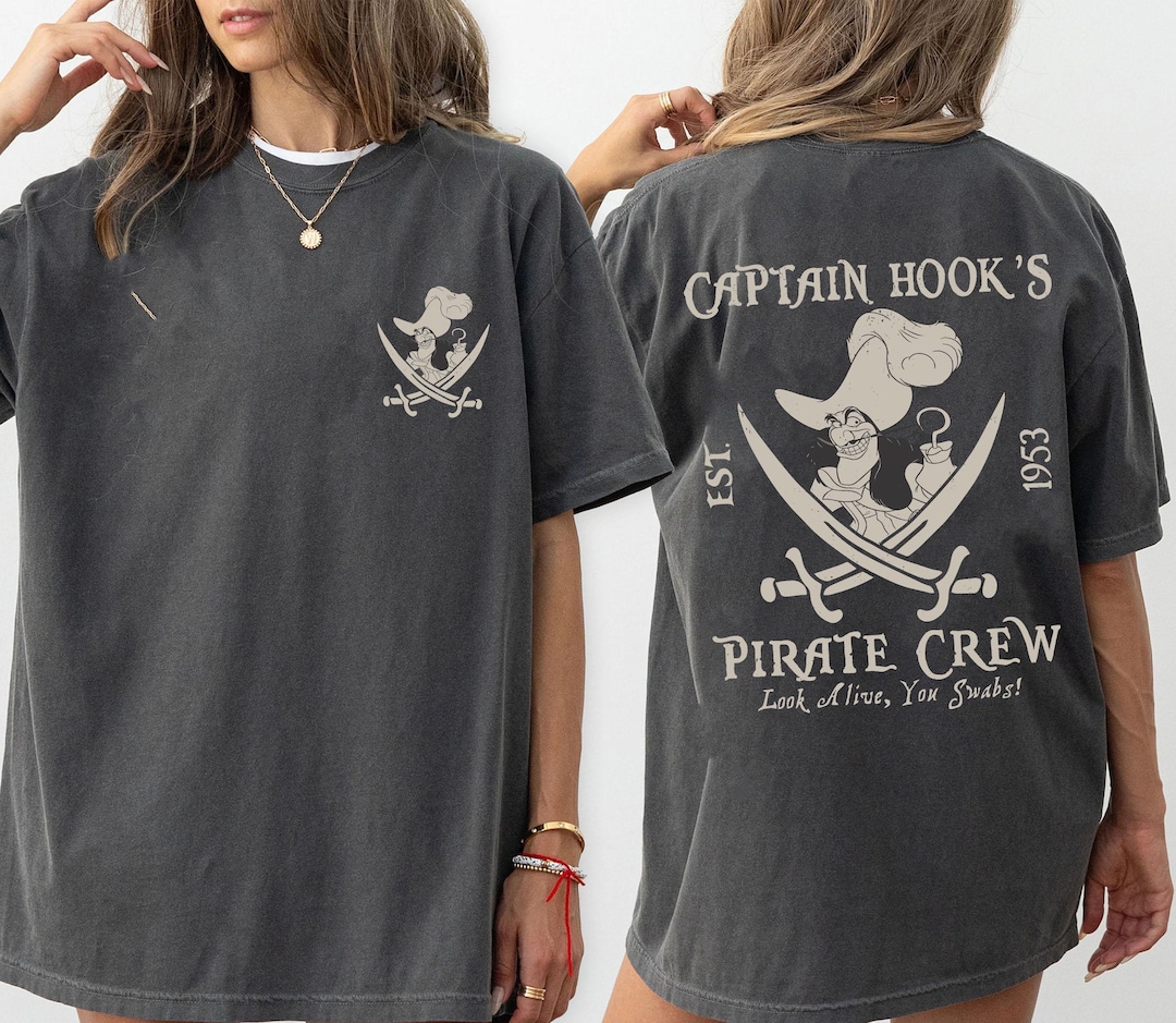 Two Sided Villains Captain Hook Pirate Crew Est 1953 Shirt, Disney ...