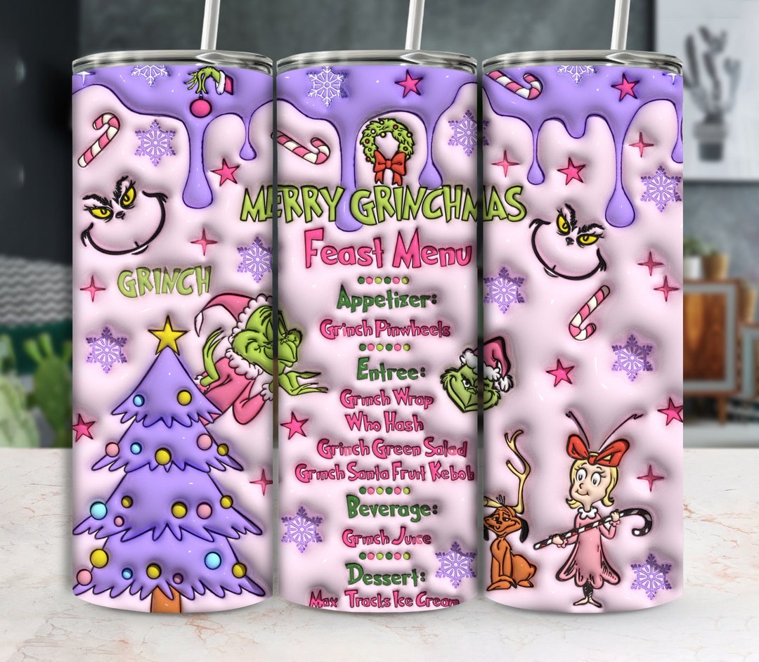 Grinch Pink Christmas Sublimation Tumbler Design Download PNG - Etsy