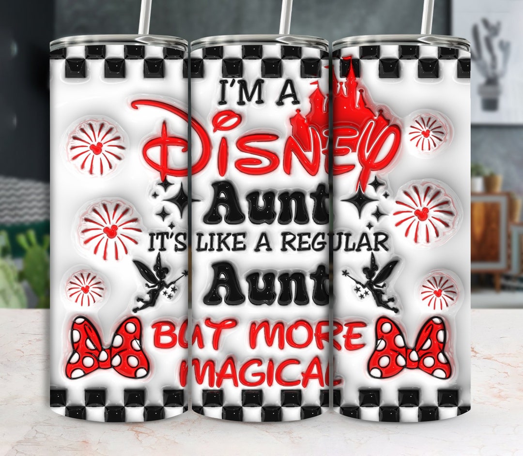 Minnie Aunt Tumbler Wrap Design, PNG Digital Download, 3D Inflated ...