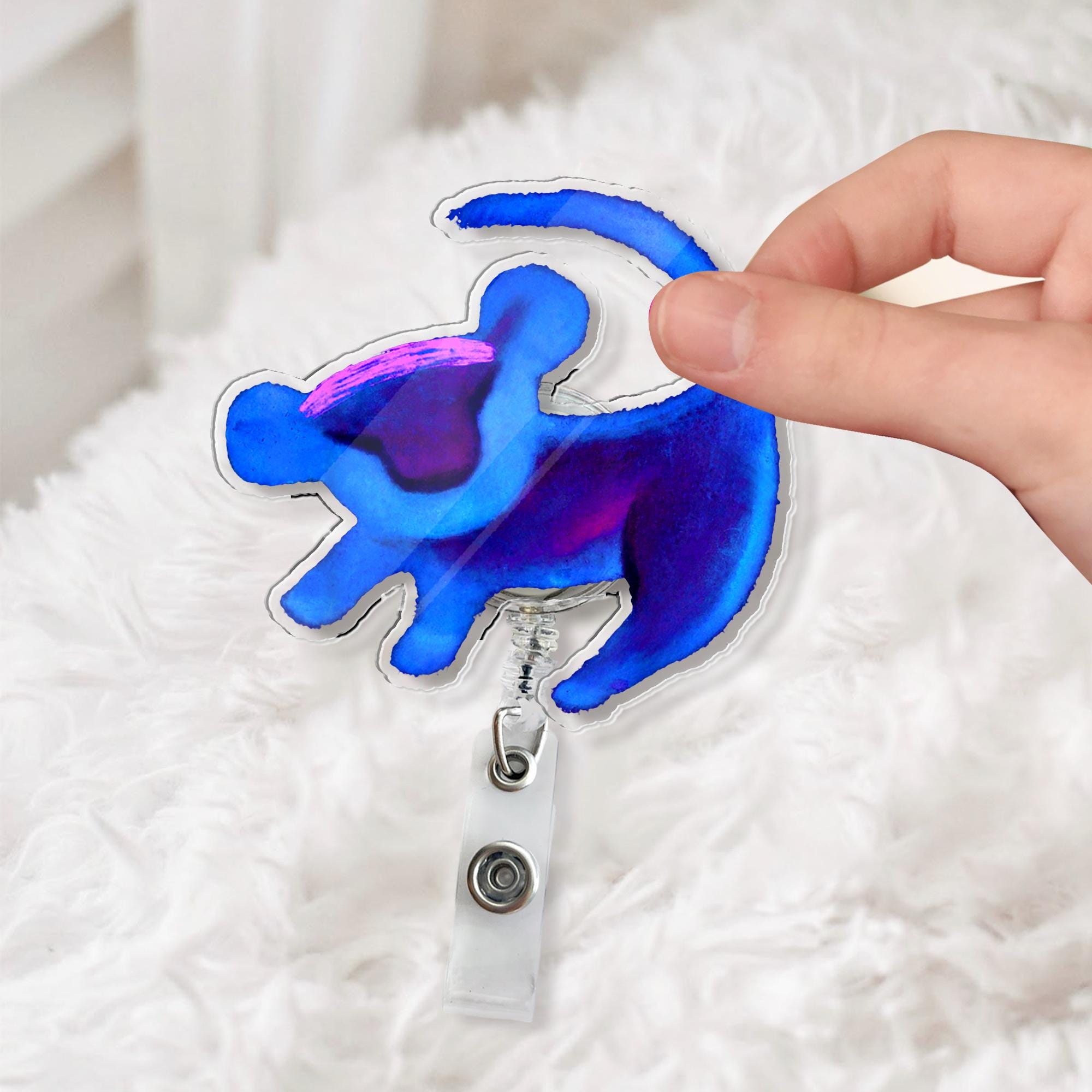 Disney Blue Hue Simba Cave Painting Badge Reel, the Lion King Badge ...
