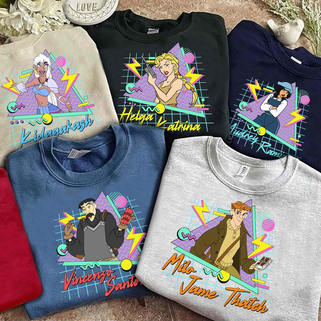 Custom Retro 90s Disney Atlantis the Lost Empire Shirt, Personalized ...