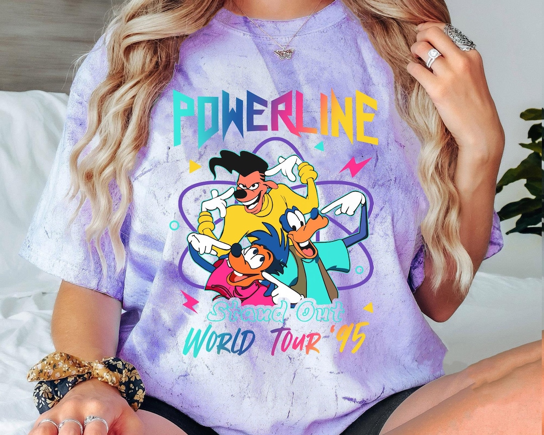 Max Goofy Powerline Stand Out World Tour 95 Comfort Color Blast T-shirt ...