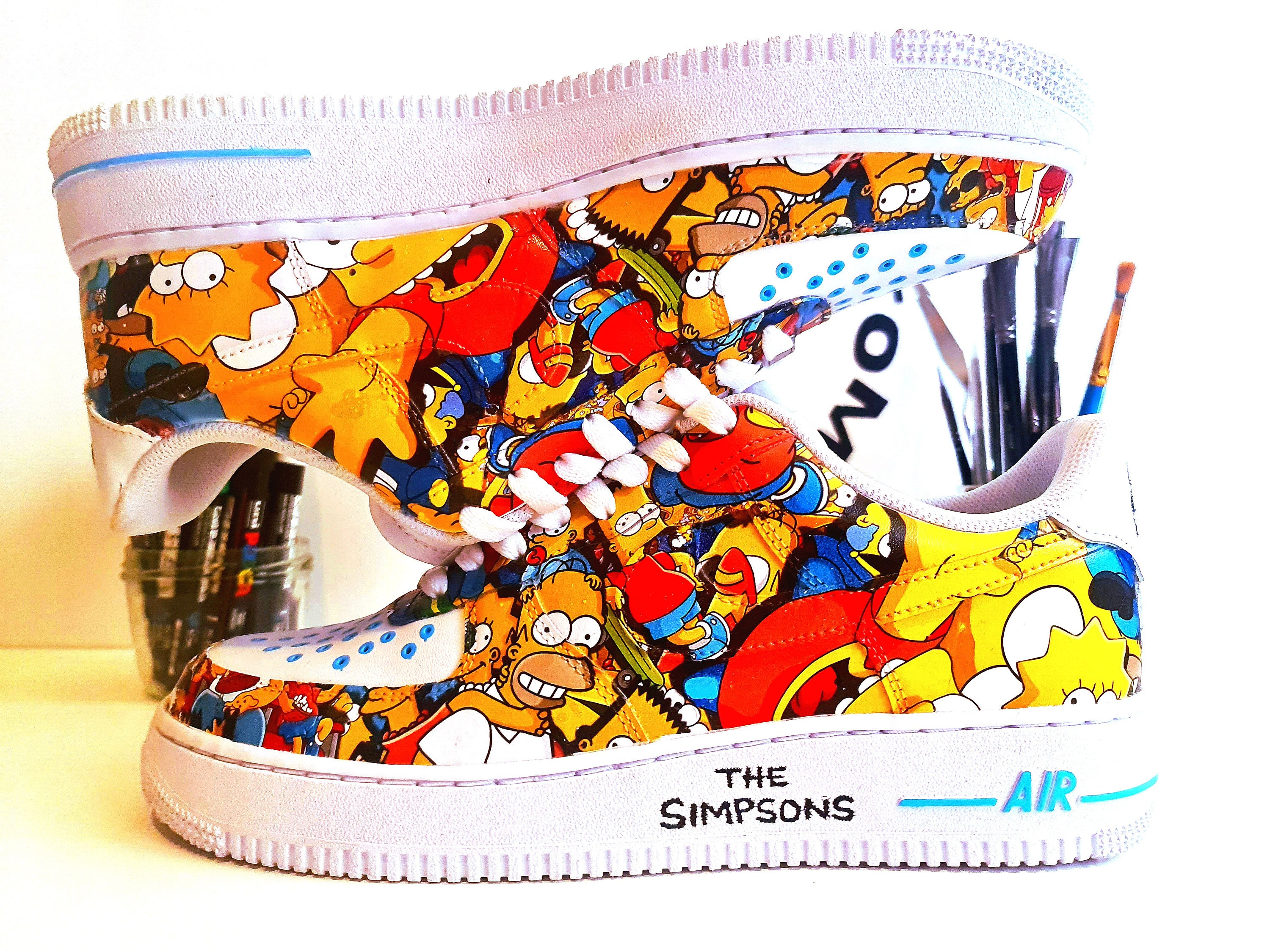 Nike Air Force 1 Custom "the Simpsons" - Etsy