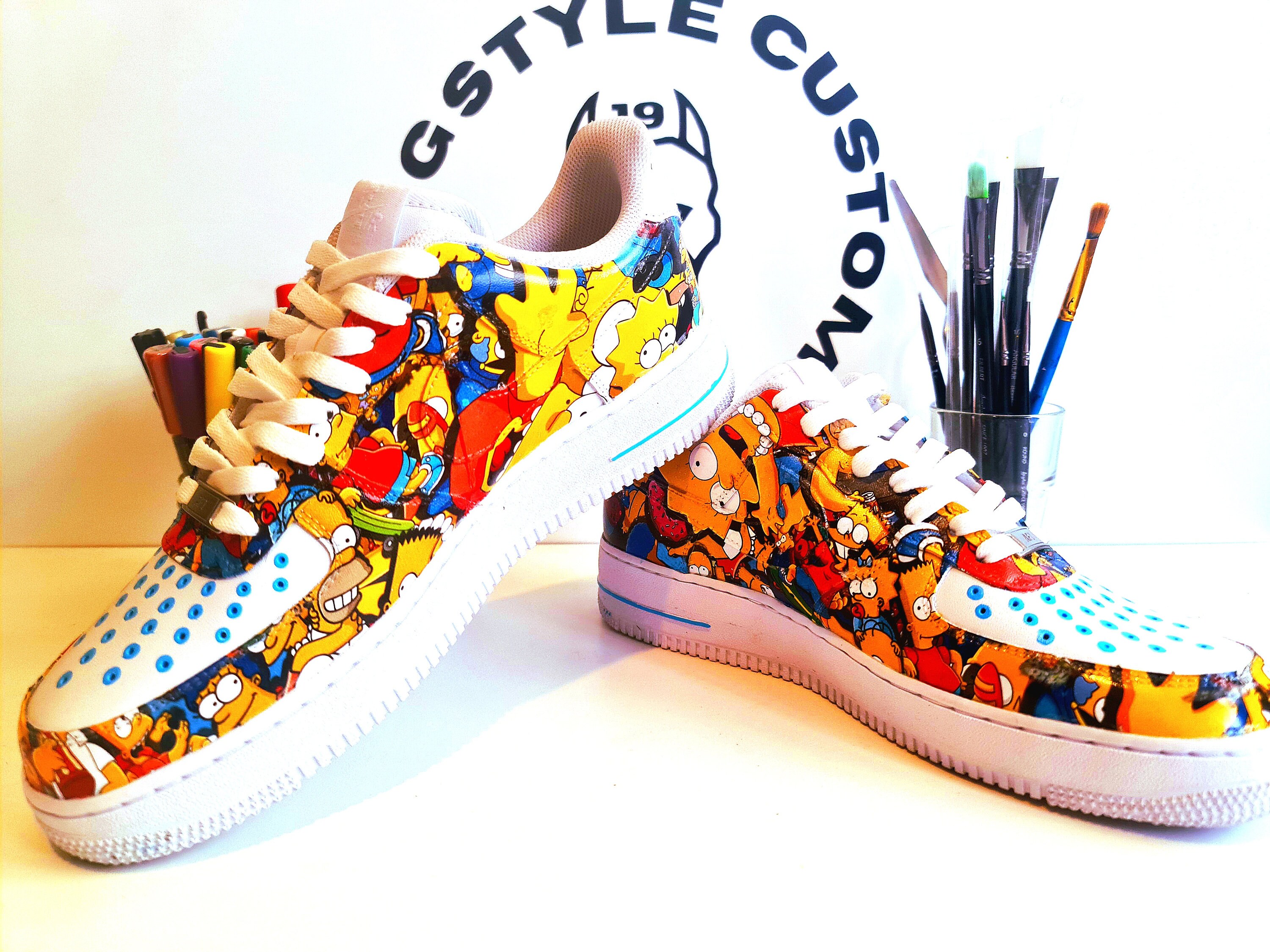 Nike Air Force 1 Custom "the Simpsons" - Etsy