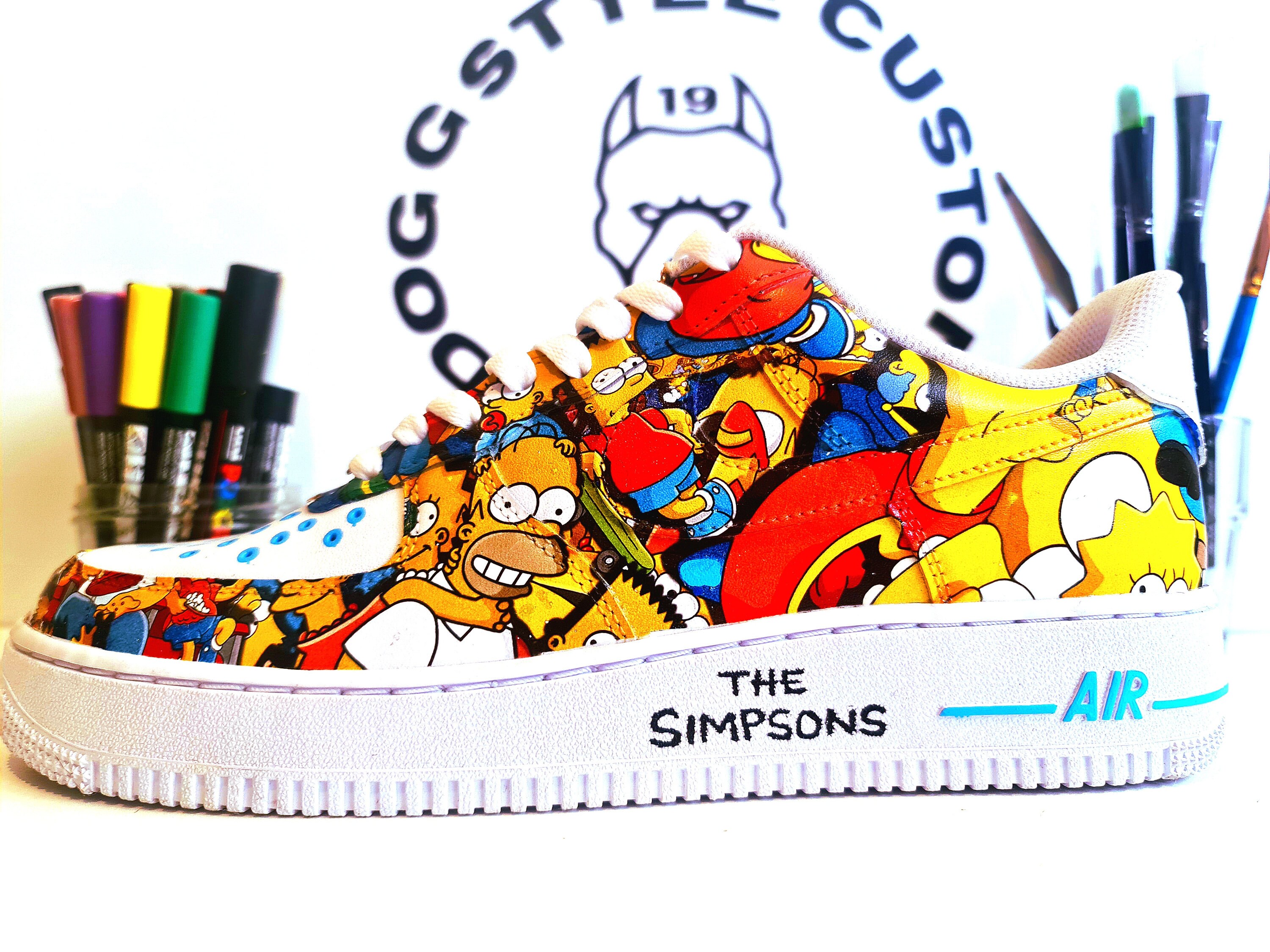 Nike Air Force 1 Custom "the Simpsons" - Etsy
