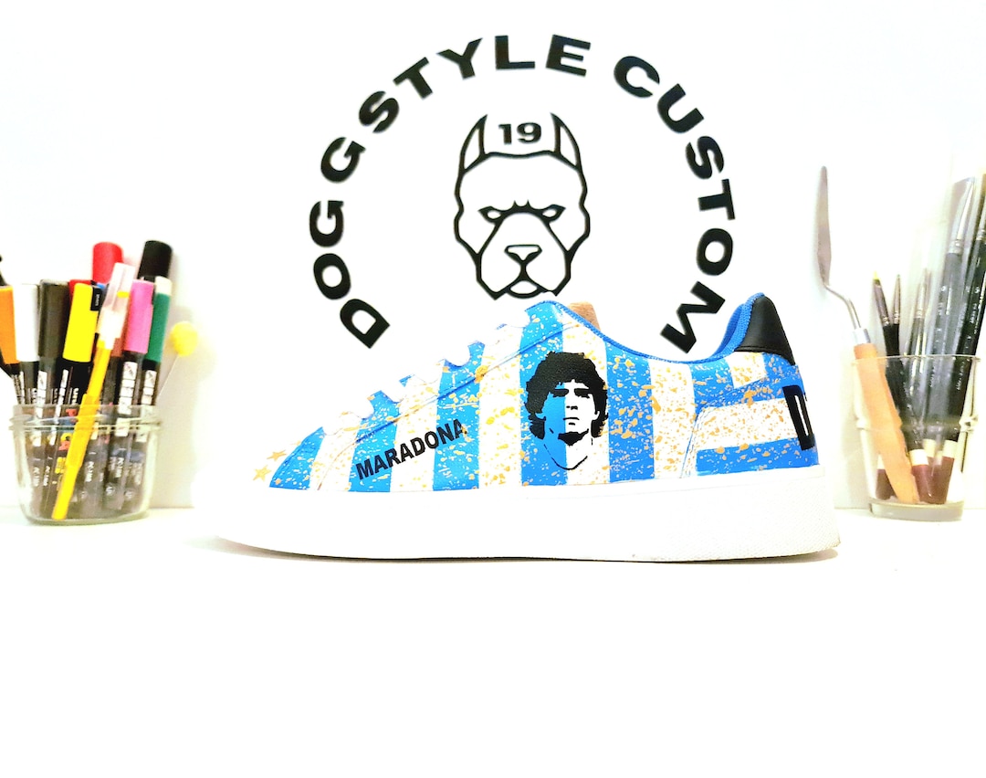 Custom Sneaker messi Maradona Argentina - Etsy Denmark