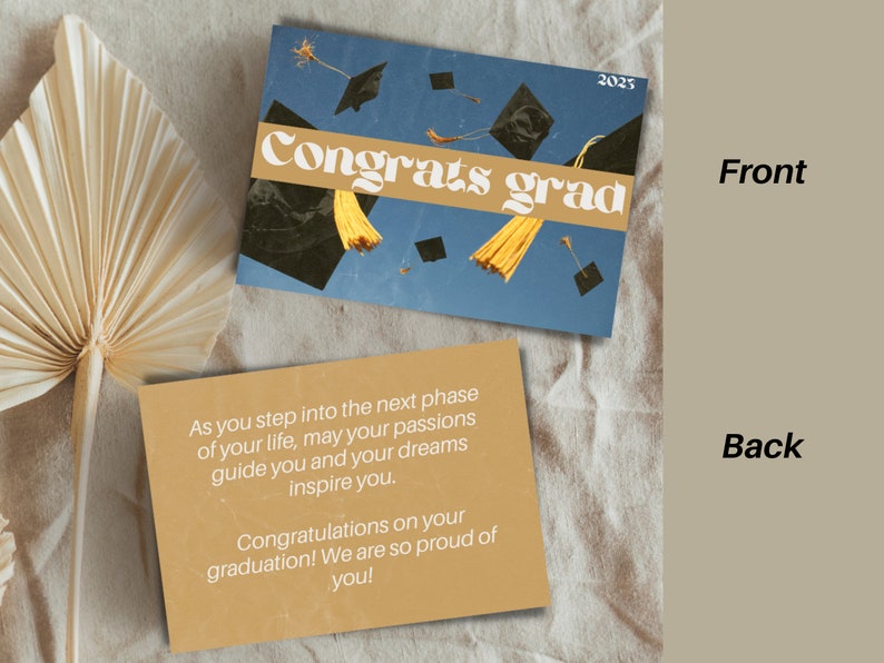 Congrats Grad Card Template | Class of 2023 (PDF) - Etsy