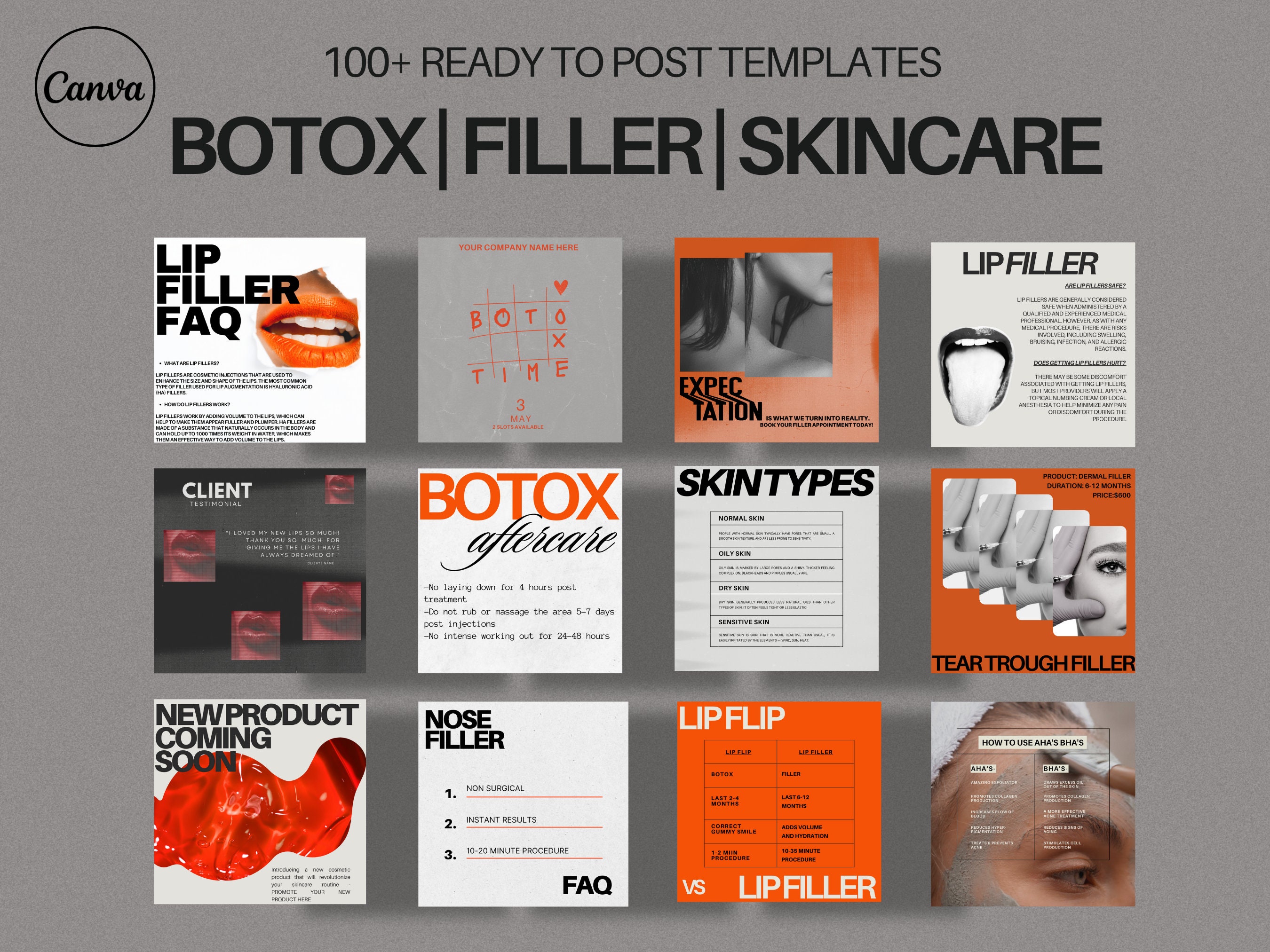 Medspa Instagram Templates, Botox & Filler Posts (digital Download) - Etsy
