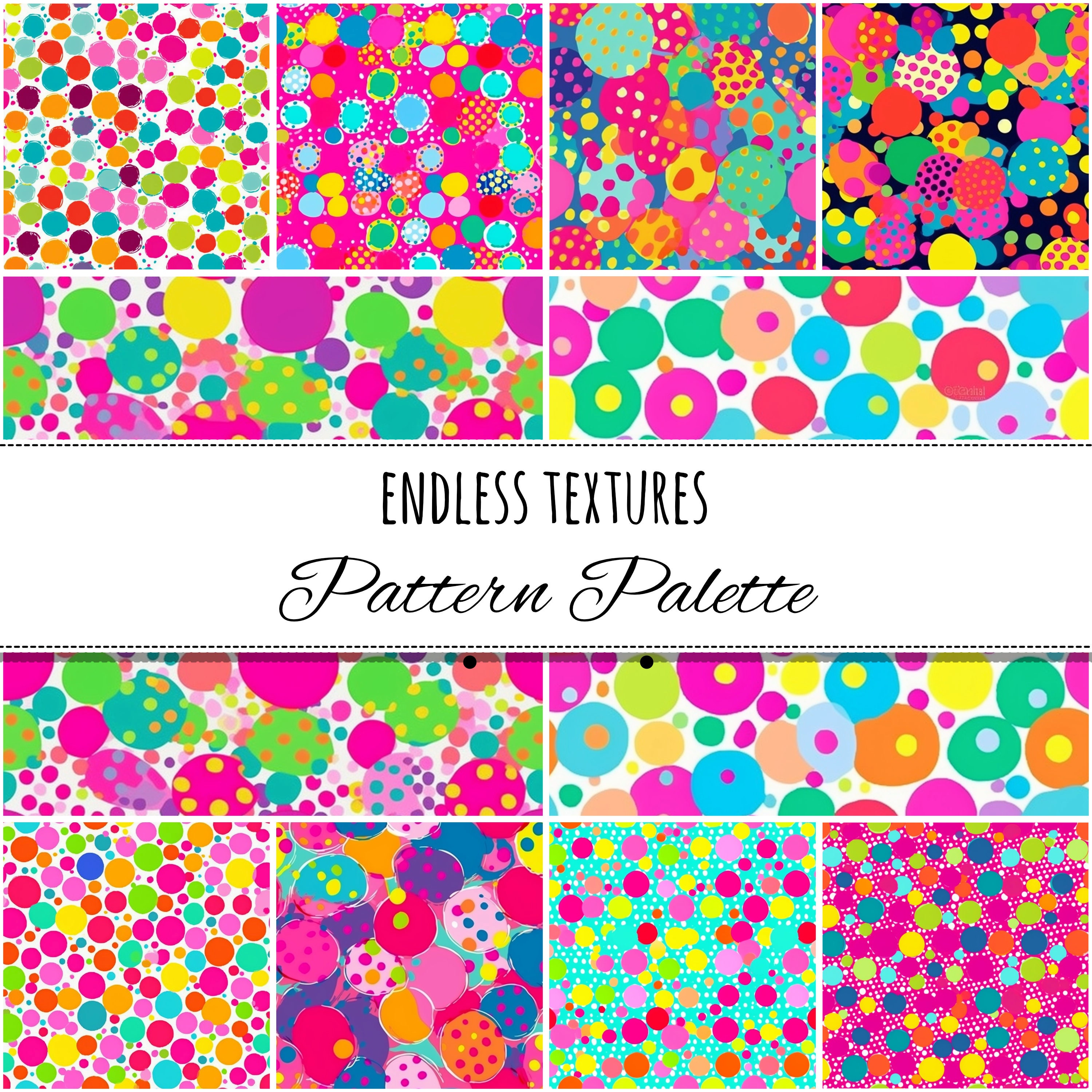 Colorful Polka Dot Digital Paper - SEAMLESS - High Quality 300 DPI - 12 ...