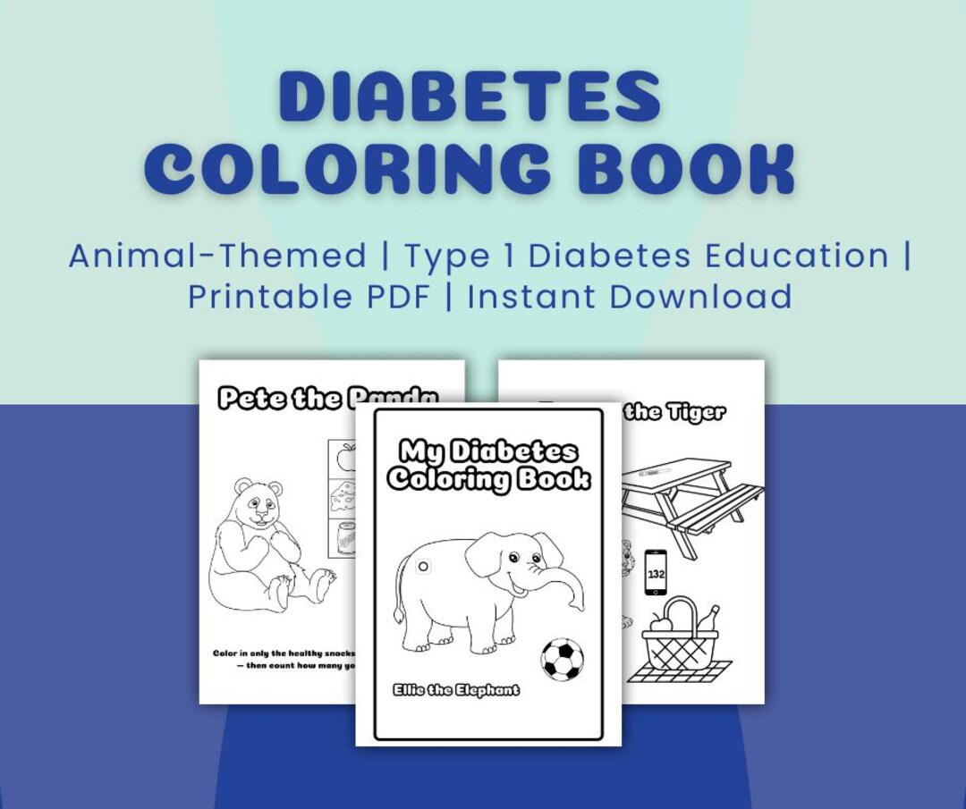 Diabetes Coloring & Activity Book for Kids | Animal-themed | Type 1 ...