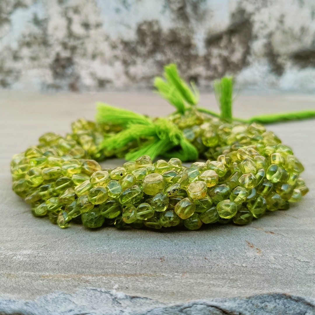 Peridot Plain Coin Shape Beads , Smooth Peridot Beads, Peridot Fancy ...