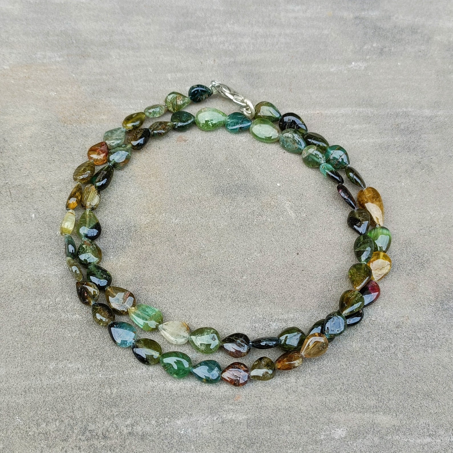 Green Tourmaline Smooth Pear Beads, Grade AAA Tourmaline Beaded ...