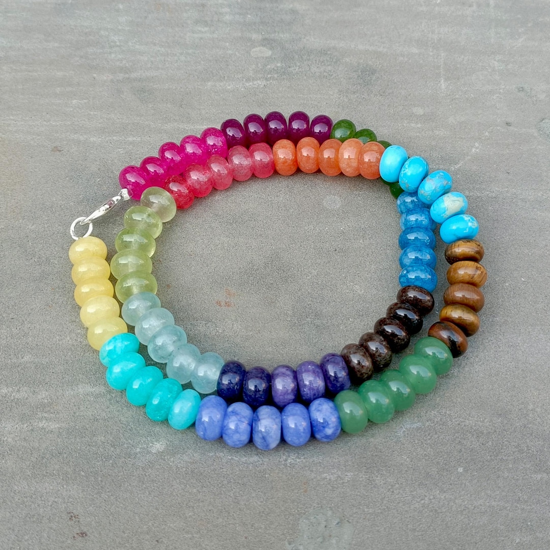 Beautiful Multi Quartz Gemstones Smooth Rondelles, Candy Gemstone ...