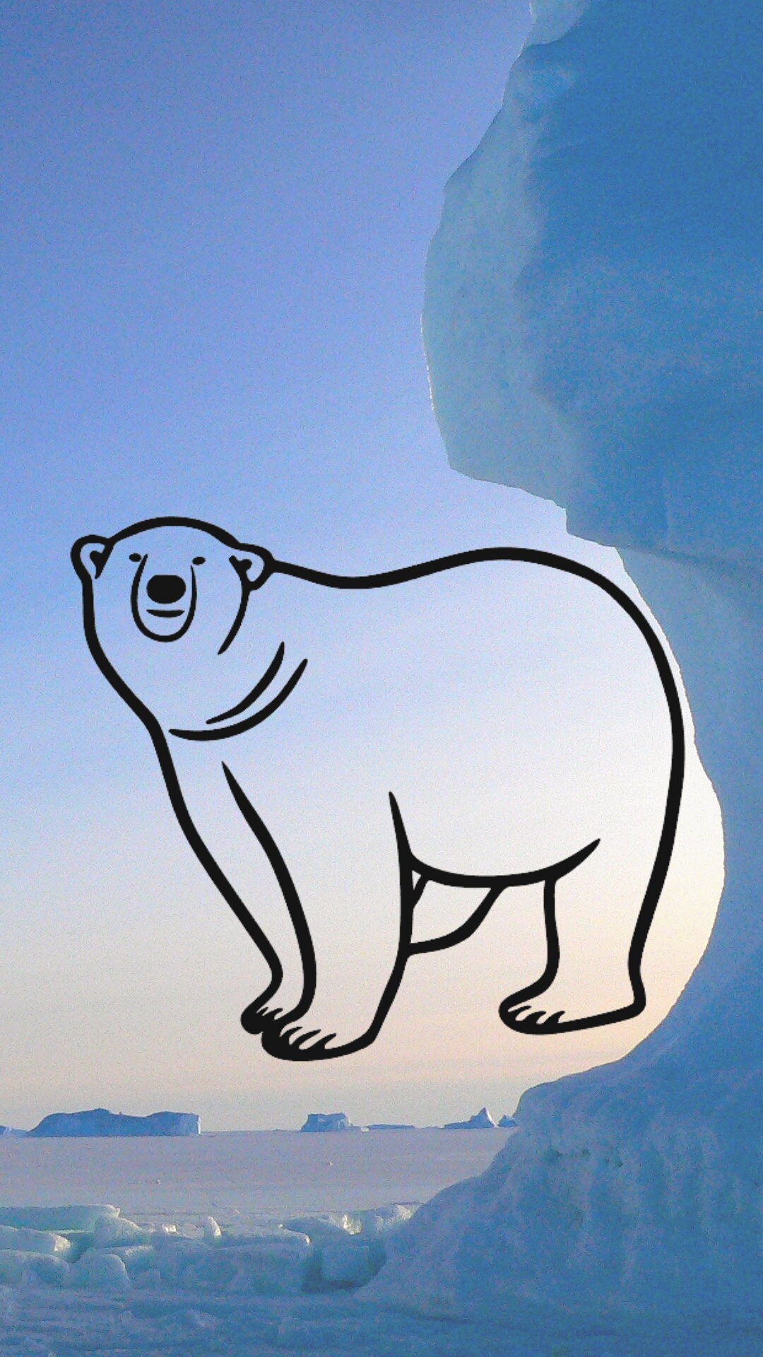 Polar Bear Vinyl Car Decal, Minimalist Vinyl Sticker for Laptop, Water ...