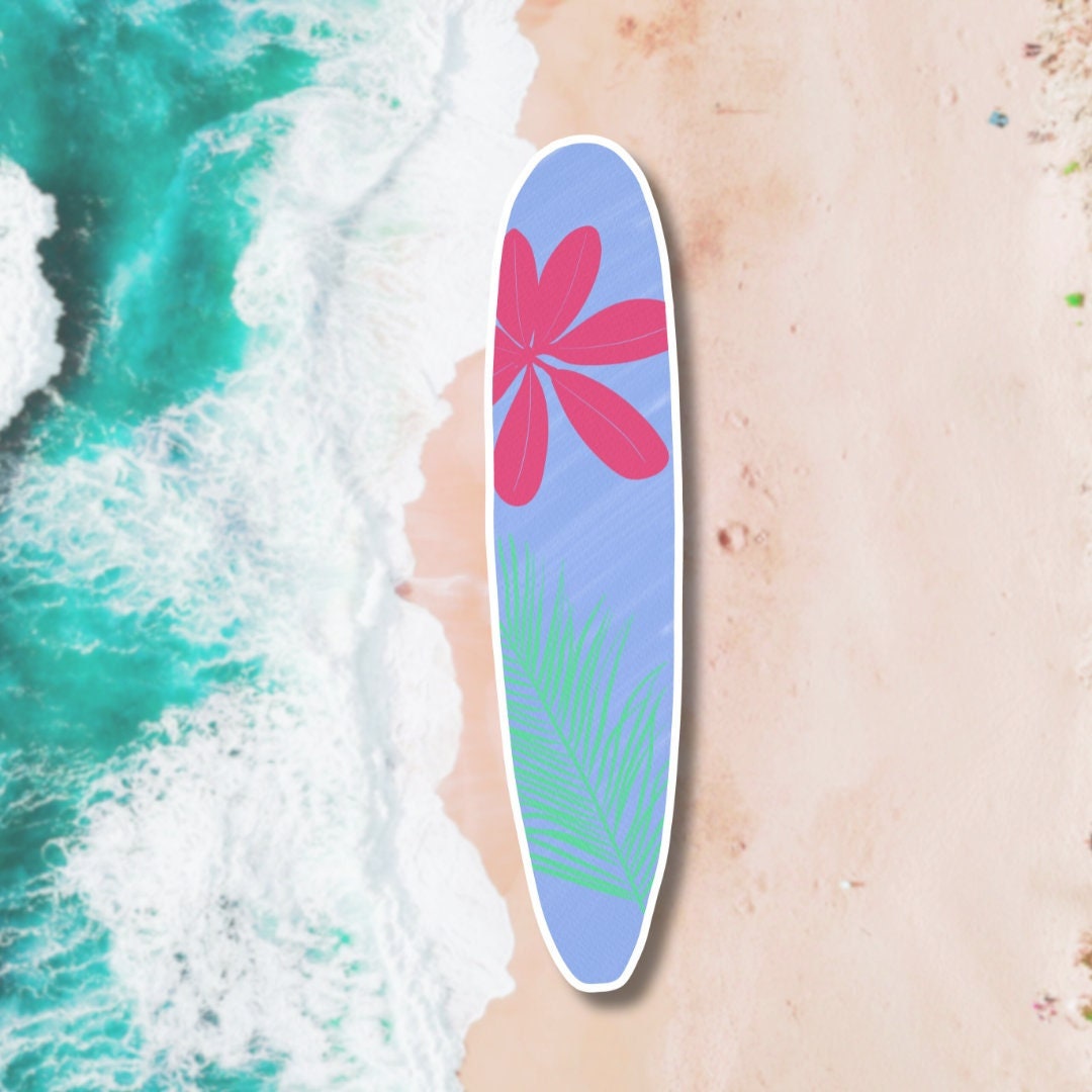 Surfboard Car Bumper Decal, Aesthetic Surfboard Sticker, Colorful Surf ...