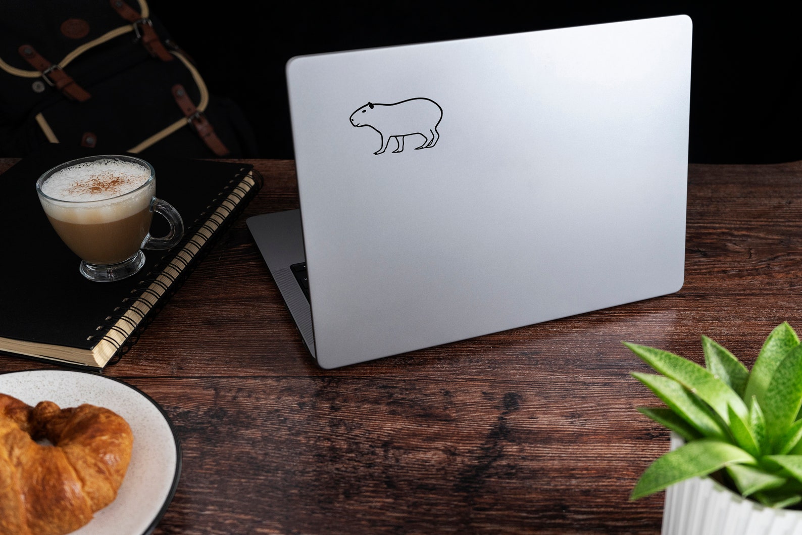 Cute Capybara Car Decal for Women, Mirror and Window Sticker, Laptop ...